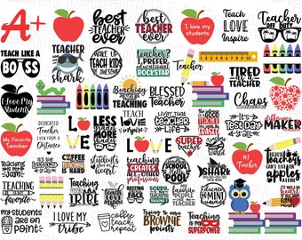 50 School SVG Bundle, Teacher SVG, Students SVG, First Grade Svg, High ...