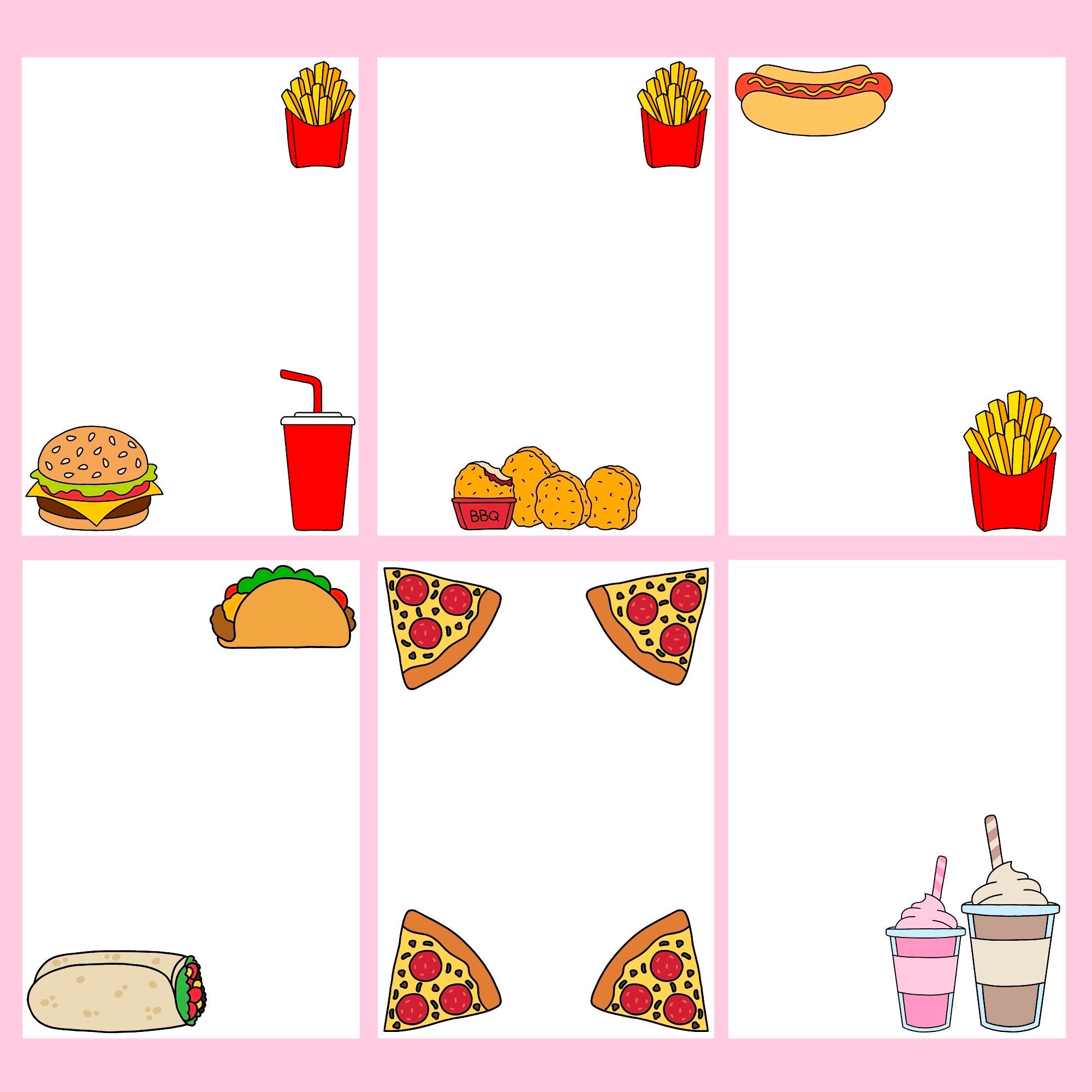 Fast Food Letter Writing Set | Fast Food Letter Writing Kit for Kids ...