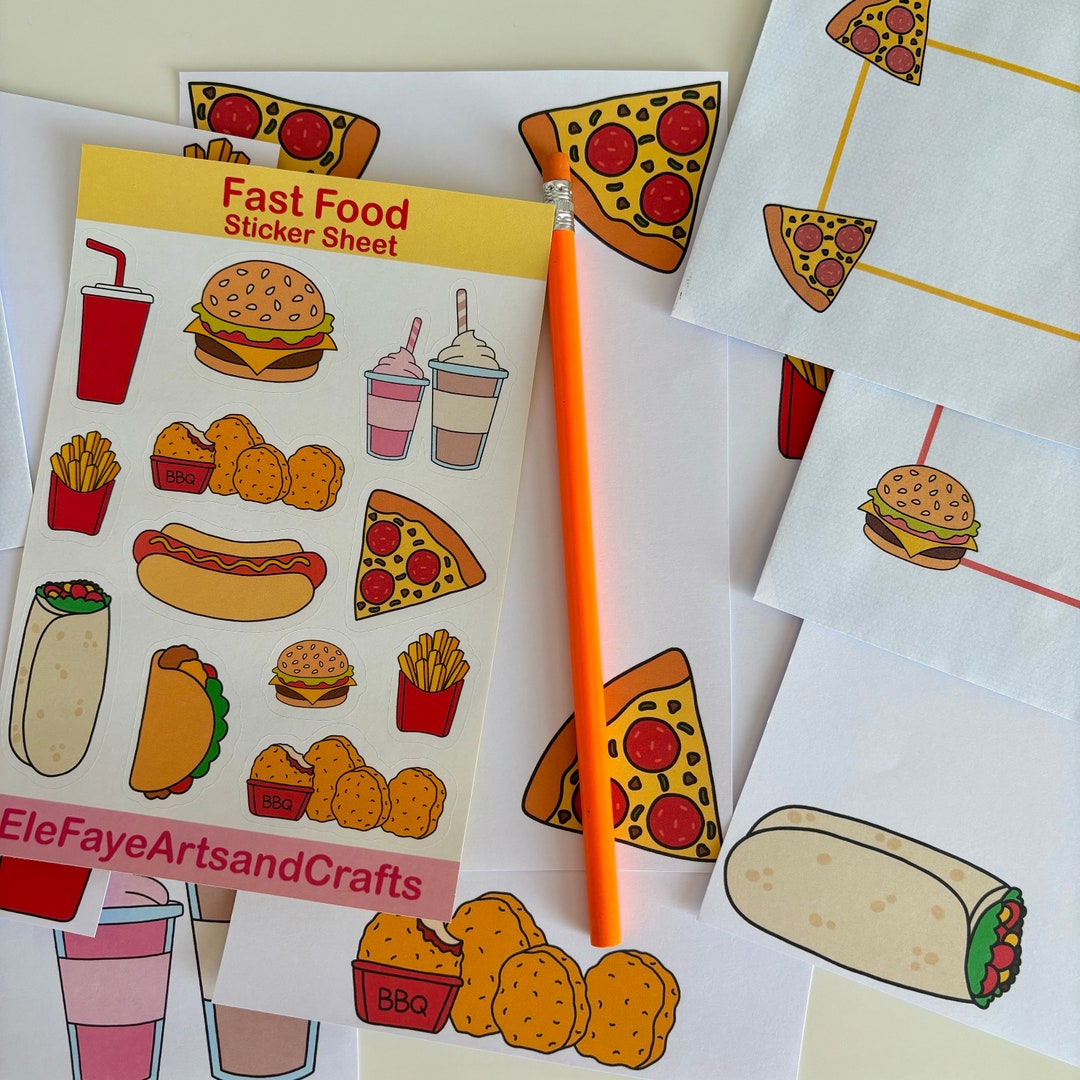 Fast Food Letter Writing Set | Fast Food Letter Writing Kit for Kids ...