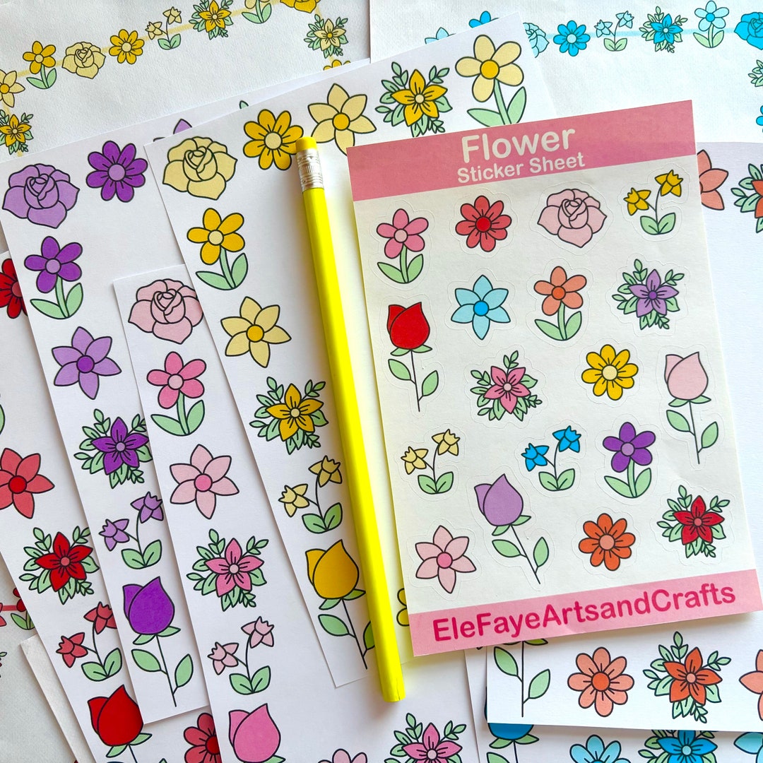 Flower Letter Writing Set | Kids Flower Letter Writing Kit | Pen Pal ...