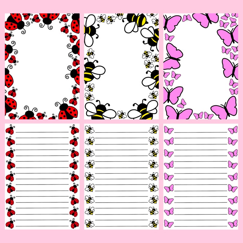 Bug Letter Writing Set Bug Letter Writing Kit for Kids Pen Pal Insect ...