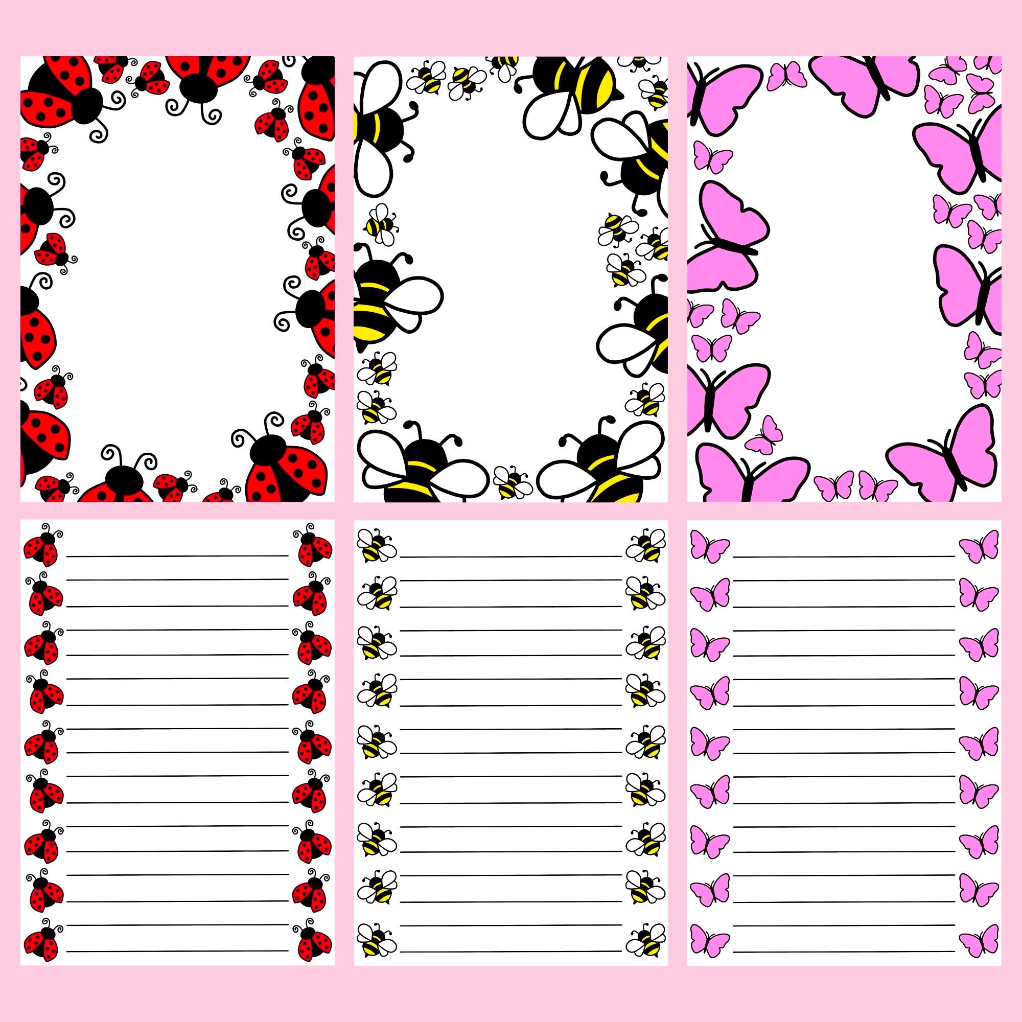 Bug Letter Writing Set Bug Letter Writing Kit for Kids Pen Pal Insect ...