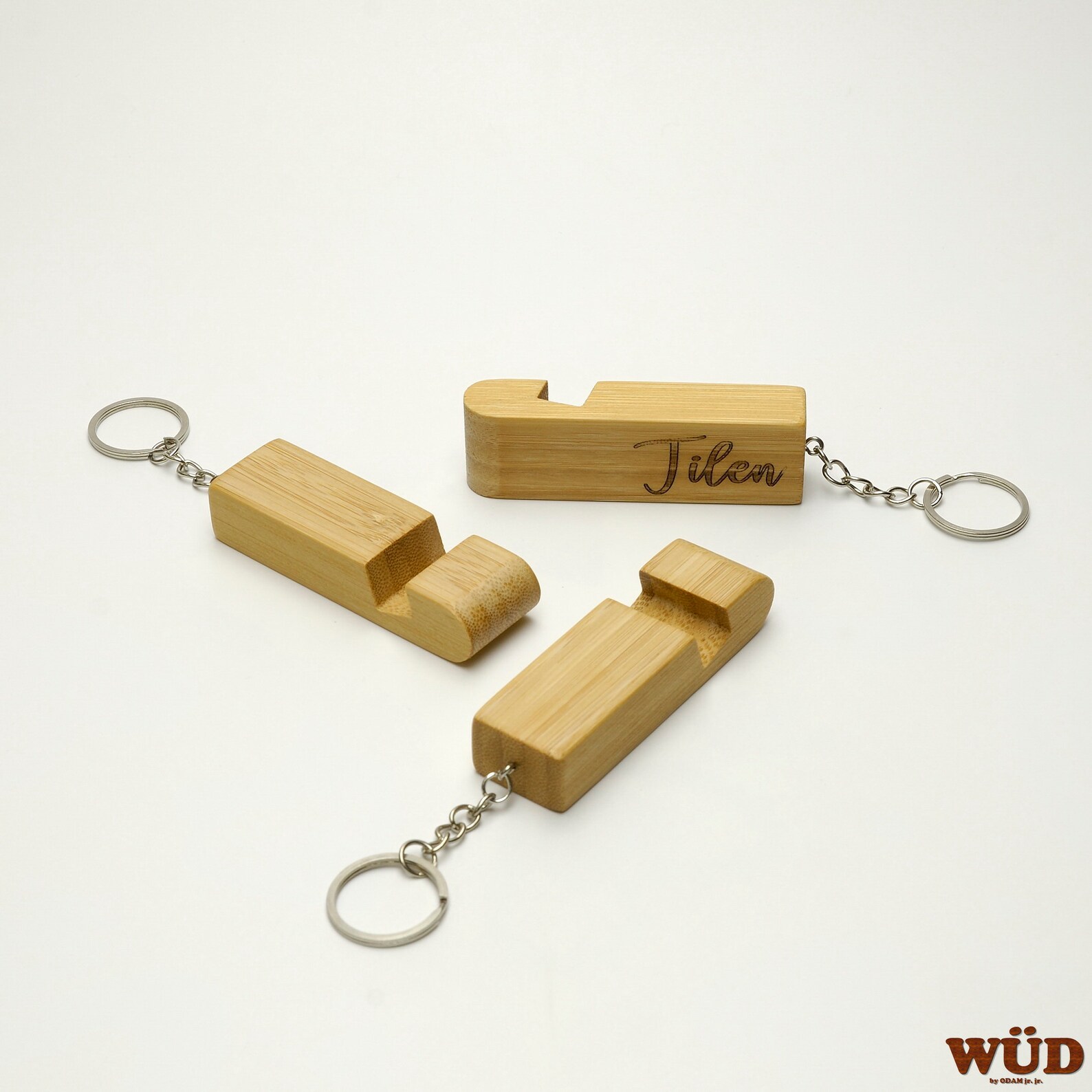 Personalized phone stand and keychain Handmade Keyring | Etsy