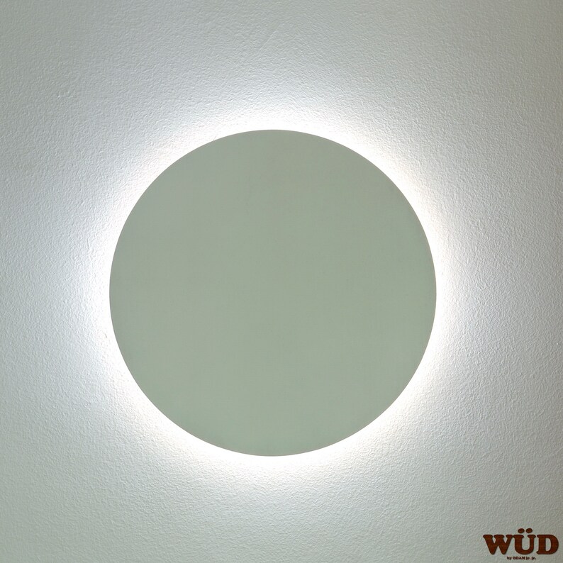 Solar Eclipse Wood Wall Lamp: Round Scandinavian Sconce - Etsy