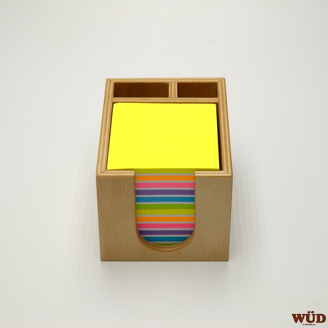 Note Holder, Wood Desk Organizer, Wood Desk Accessories, Sticky Note ...
