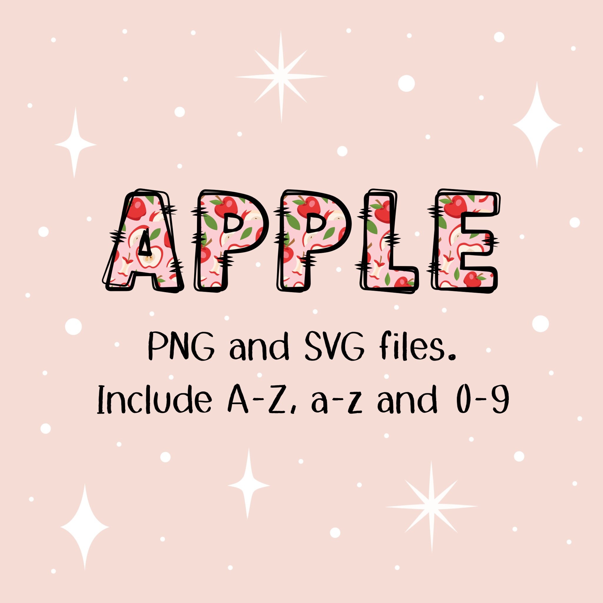 Apple Sweet OTF PNG Svg Color Font OTF Installable Font Download Add ...