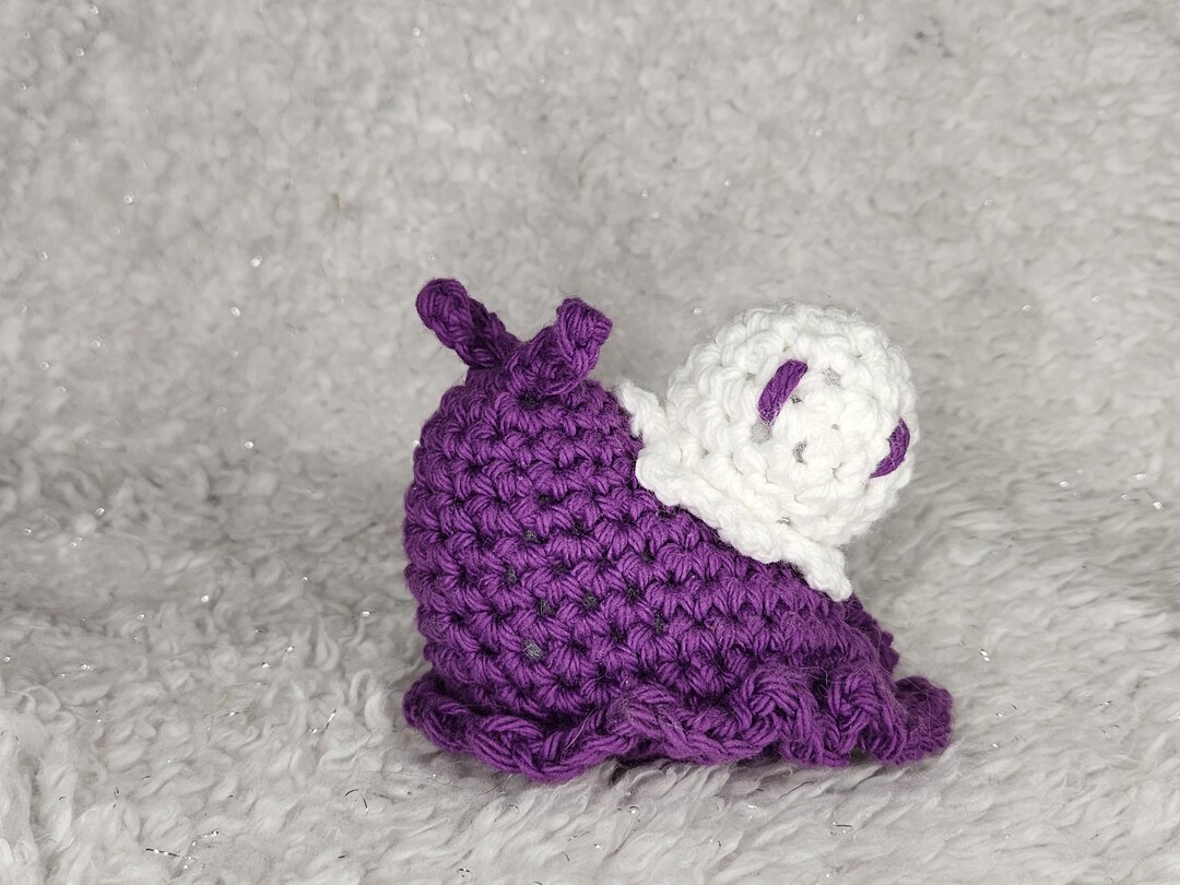 Ghost Snail Small Crochet Plush - Etsy