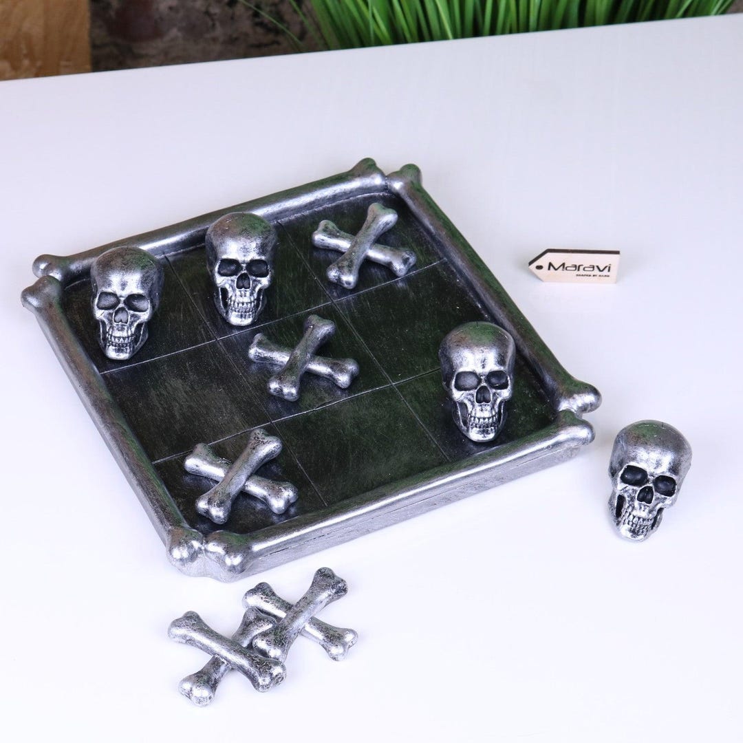 Skull and Crossbones Game Tic Tac Toe - Etsy