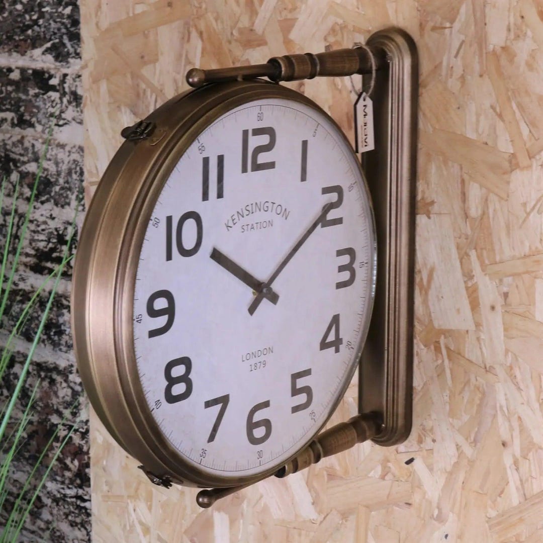 Kensington Station Railway Style Double Sided Clock - Etsy
