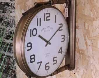 NEW Railway Platform Clock, Antique Finish 8" Inches Station Clock With ...