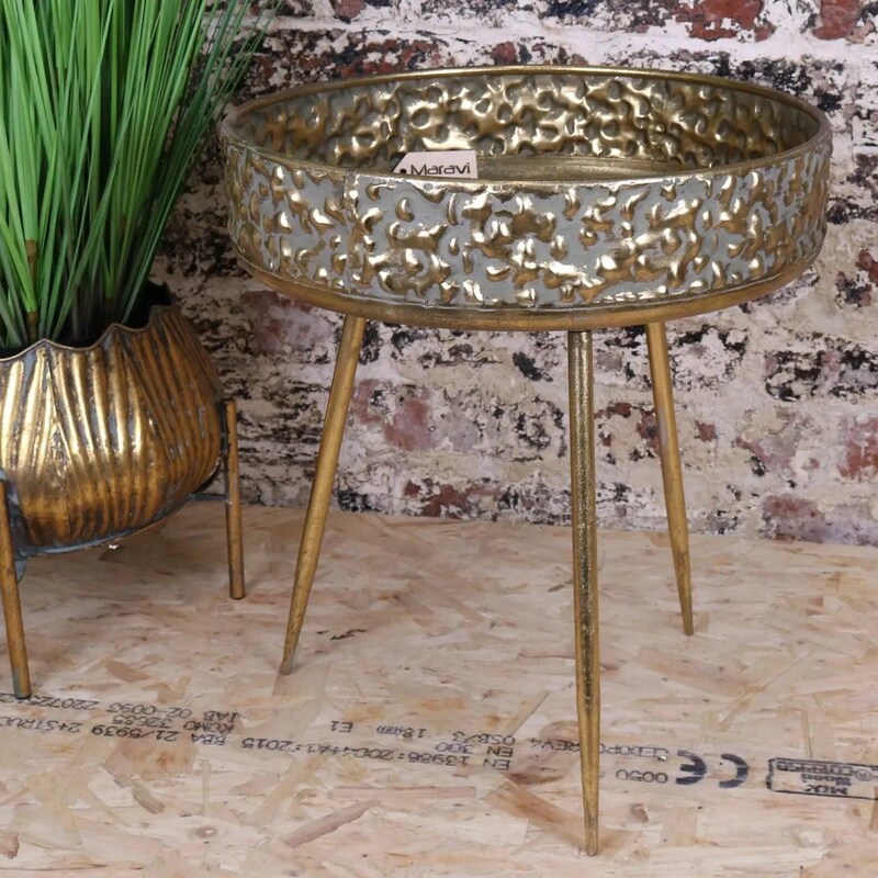 Gold Side Table - Etsy