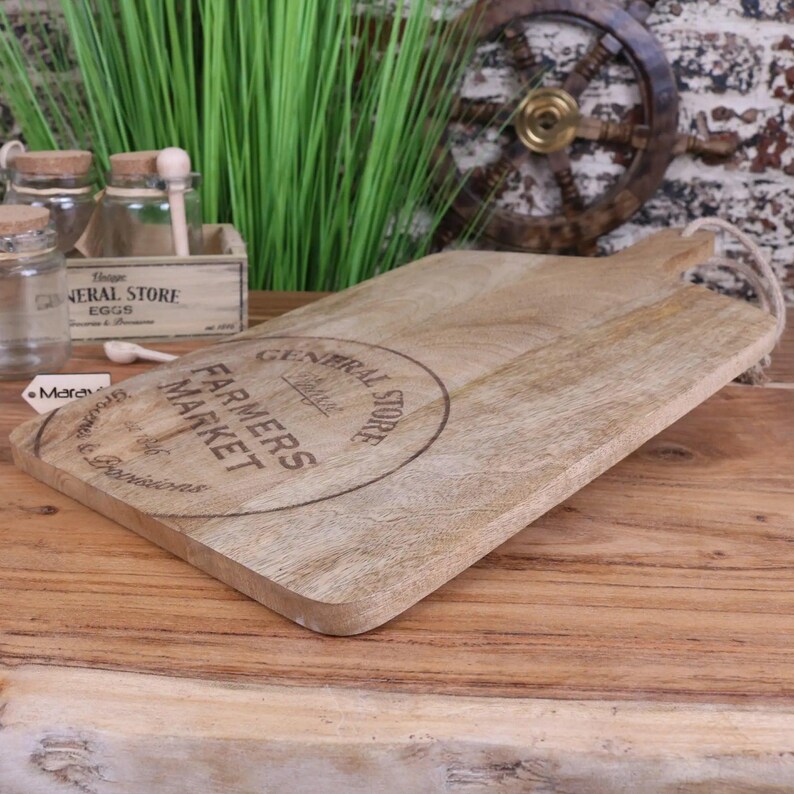 General Store Wooden Chopping Board 50cm - Etsy