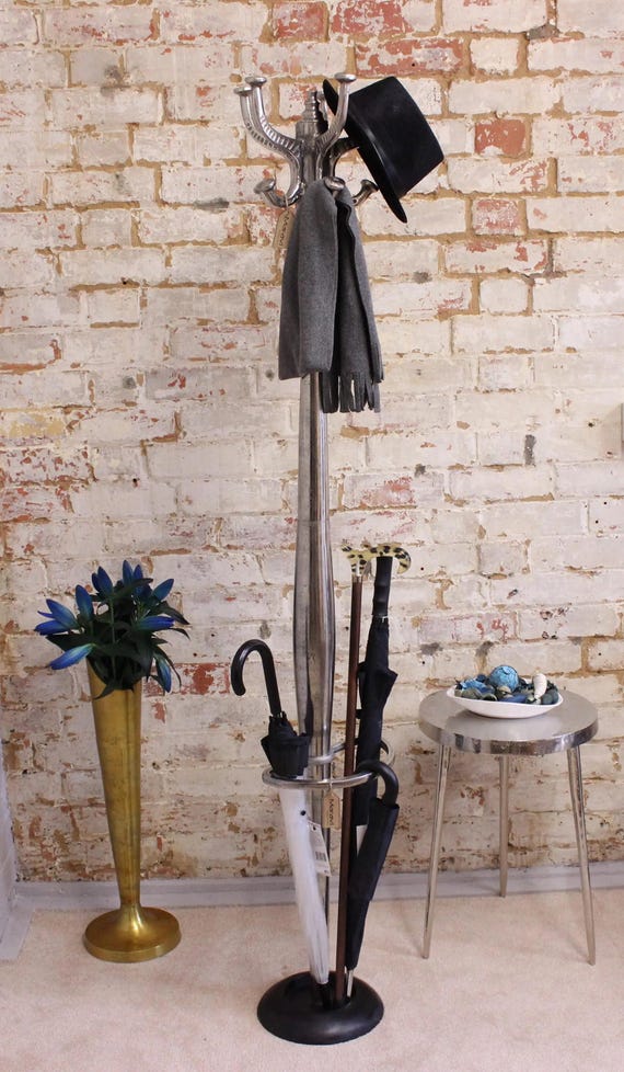 Ural Vintage Metal Coat Stand With Umbrella Holder Etsy Ireland