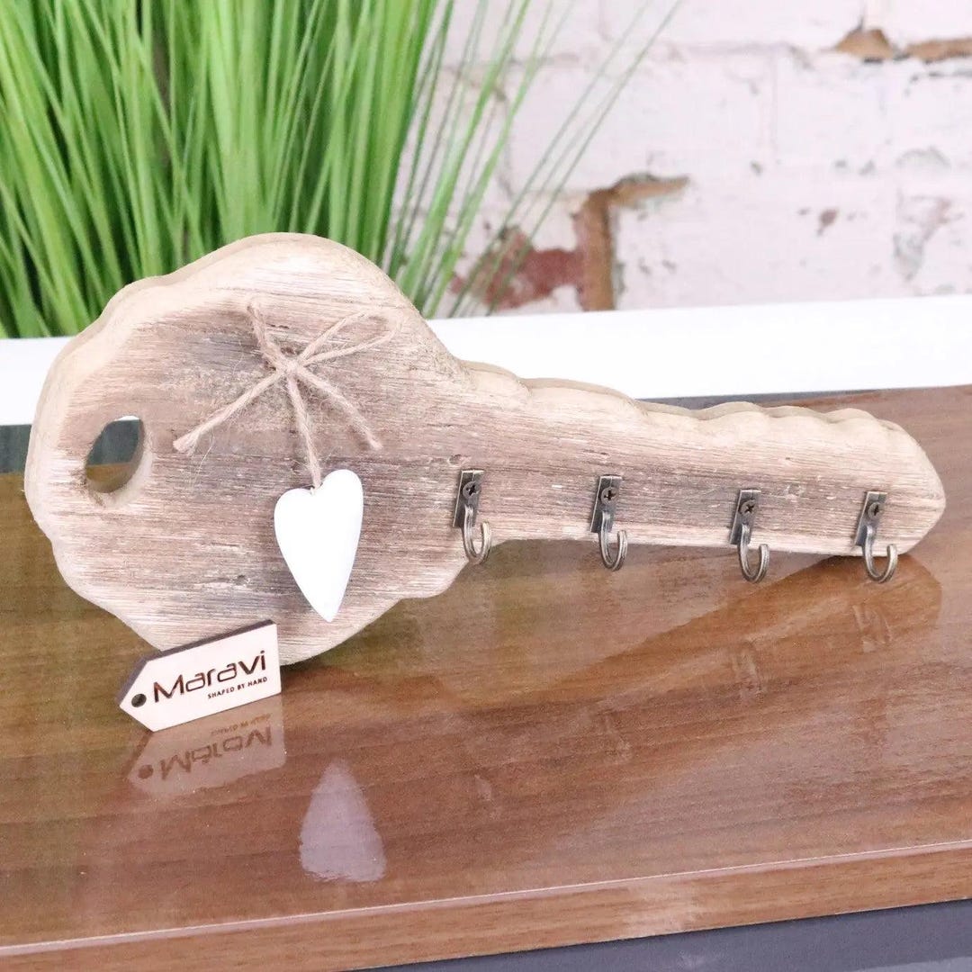 Torani Wooden Key Shape Key Holder - Etsy