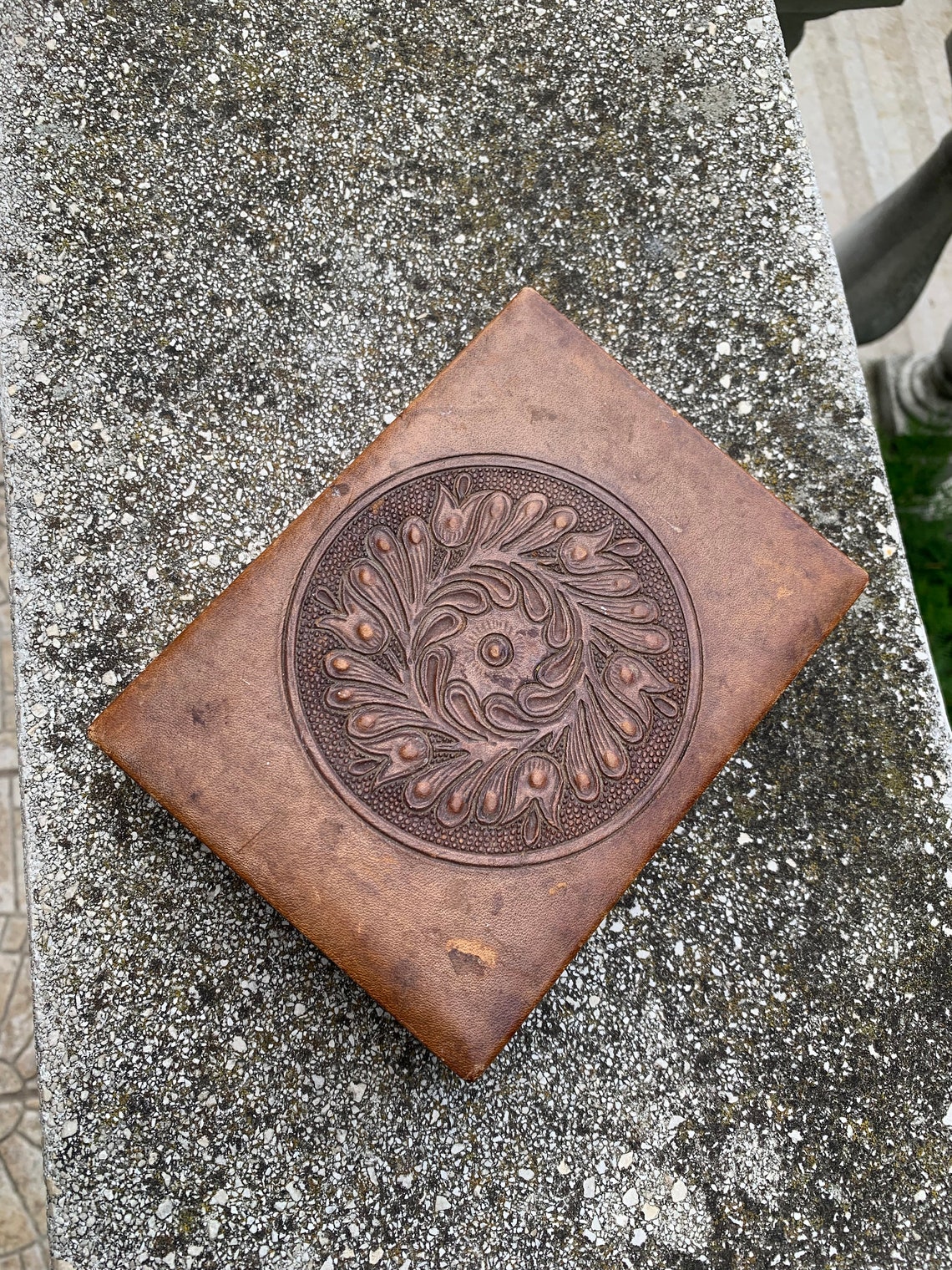 Tooled Leather Box, Leather Box, Jewellery Storage, Vintage Treasures ...