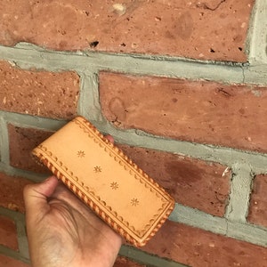 Pen Case Leather Natural Handmade - Etsy