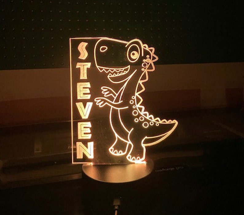Kids Dinosaur Light Desk Lamp T Rex Light LED Neon Night - Etsy