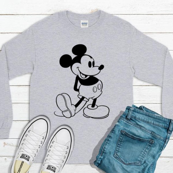 Mickey Mouse Adult Long Sleeve Shirt - Etsy