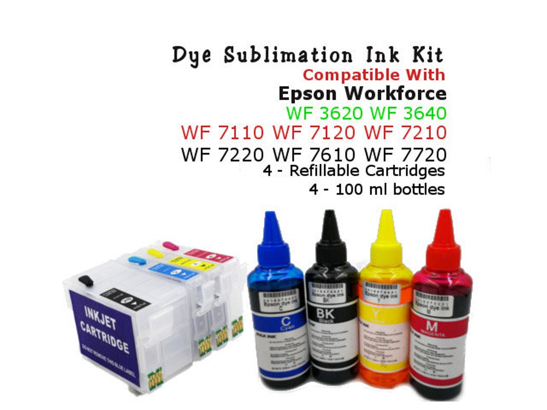 Dye Sublimation Ink, Epson Sublimation Epson Workforce WF-7210 WF-7710 ...