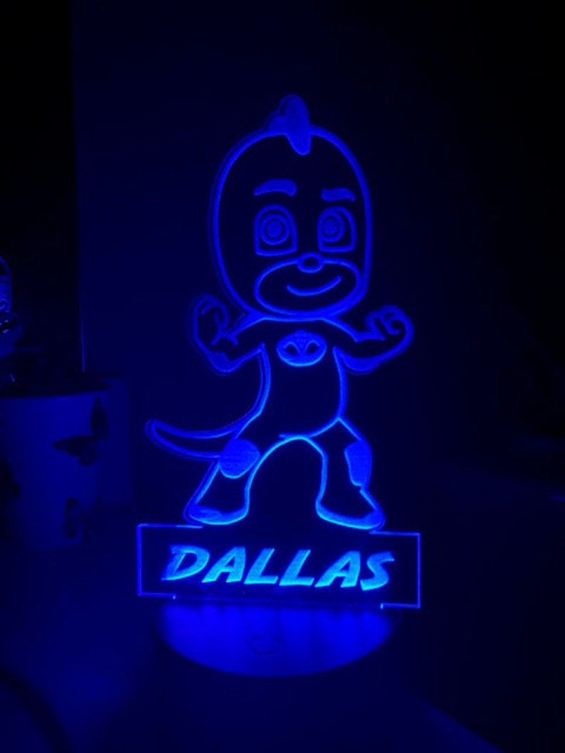 PJ Masks Gekko Light Night Light Personalized Night Light - Etsy