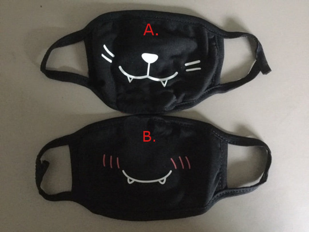 Cartoon Face Cover Mouth Mask Printed Face Masks, Dogs, Bears, Kawaii ...