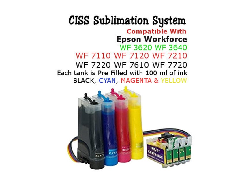 CISS Dye Sublimation Ink Conversion Kit Epson WorkForce - Etsy Italia