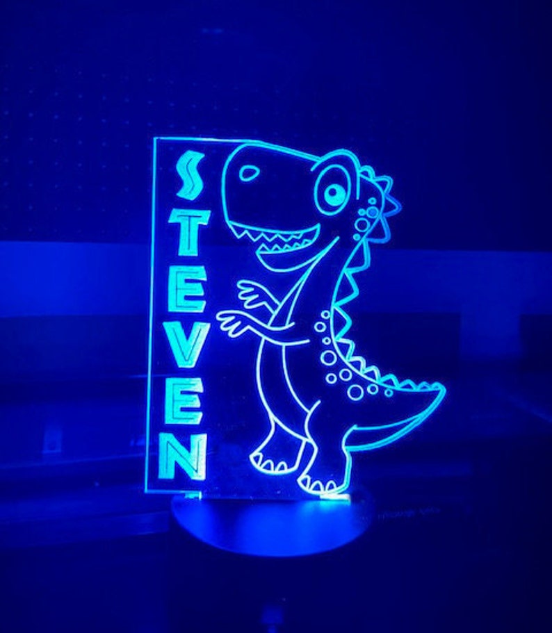 Kids Dinosaur Light Desk Lamp T Rex Light LED Neon Night - Etsy