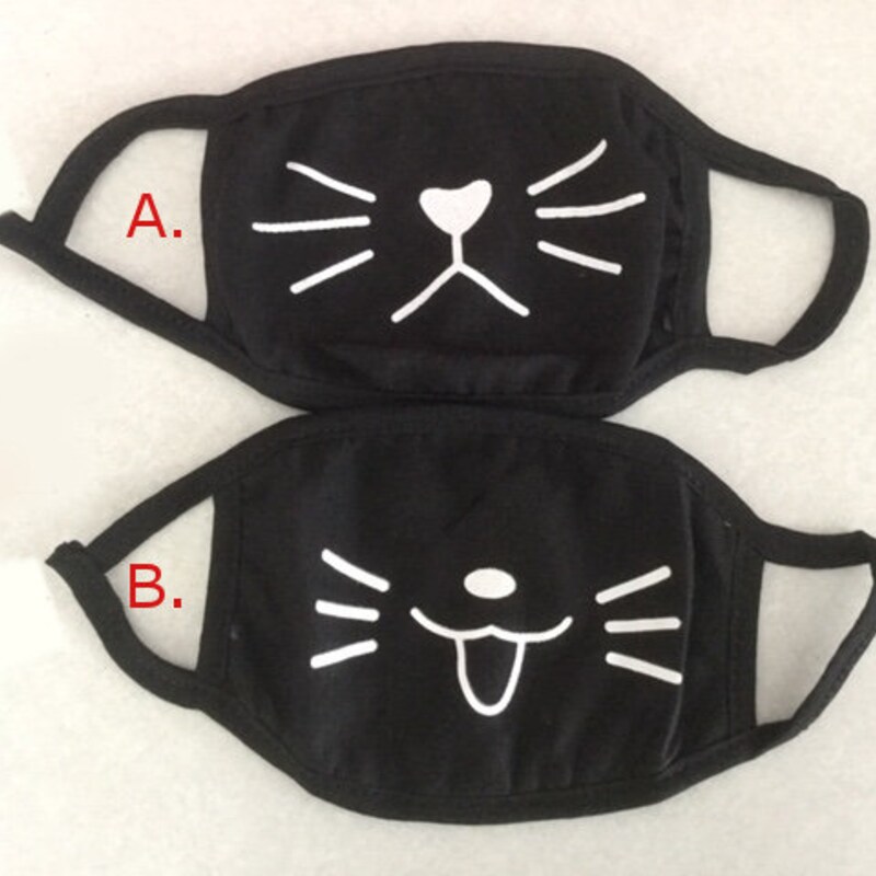 Cat Face Mask - Etsy