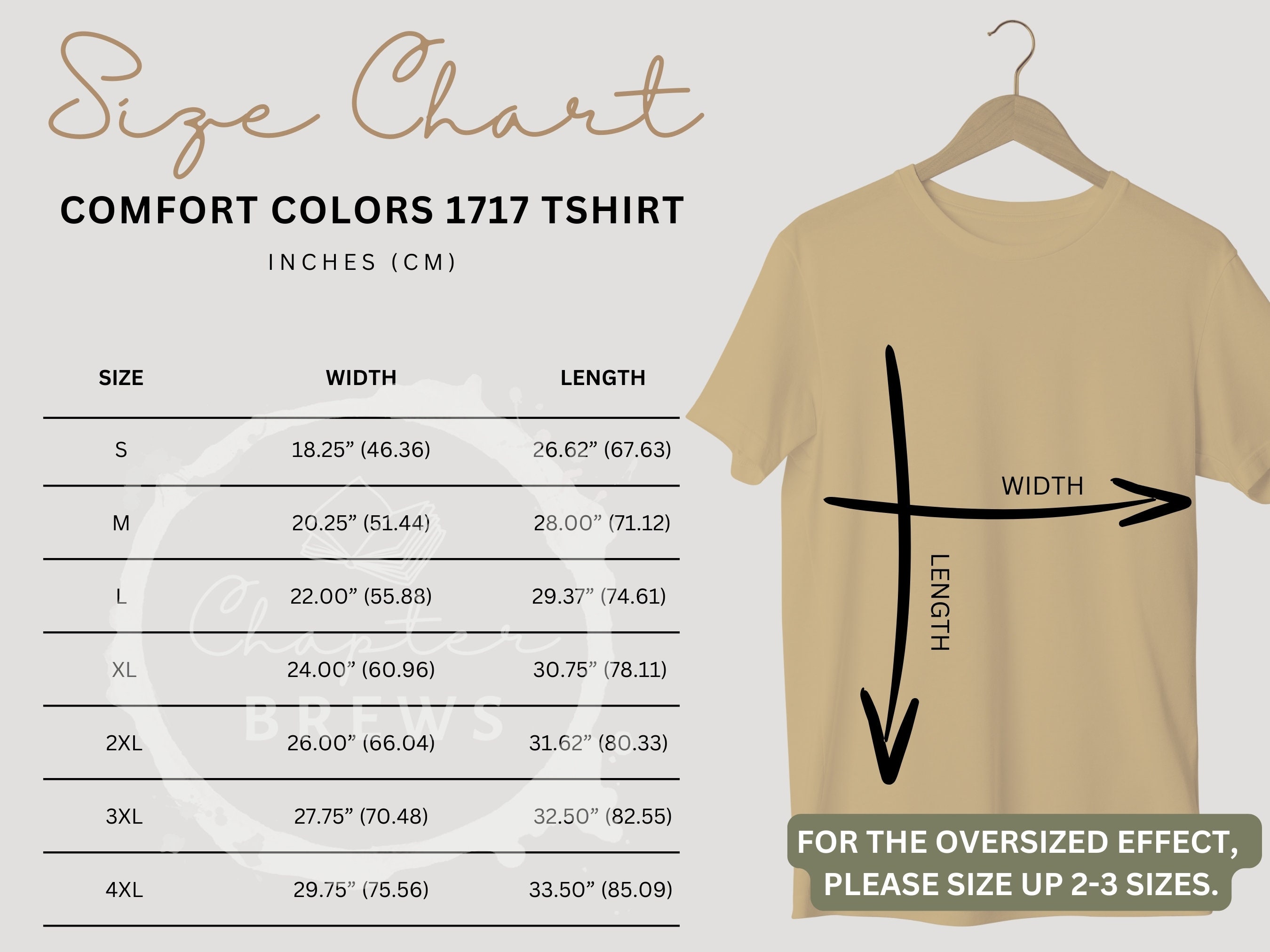 Comfort Colors Video Size Chart Model is Wearing S, M & L Size Chart ...