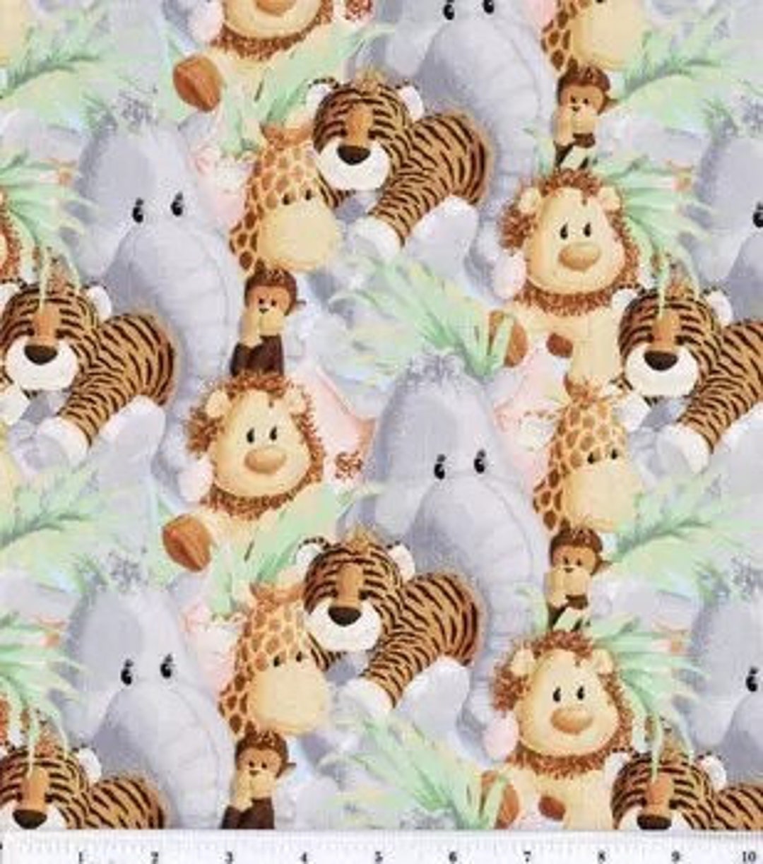 Baby Animal Fabric,animal Fabric,baby Fabric,fabric,cotton,fabric by ...