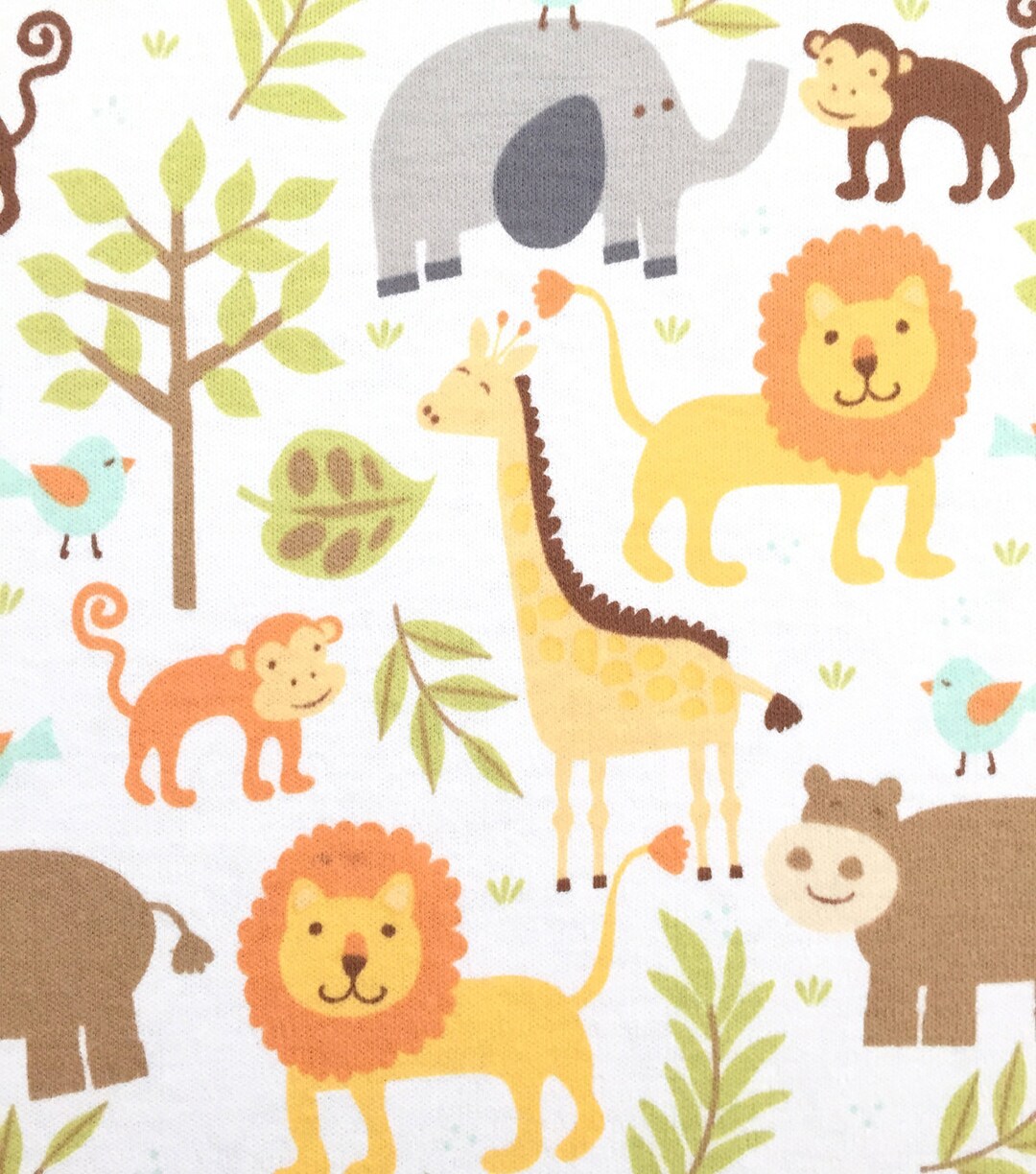 Animals Fabric, Fabric, Lions Fabric, Hippos Fabric, Monkeys Fabric ...