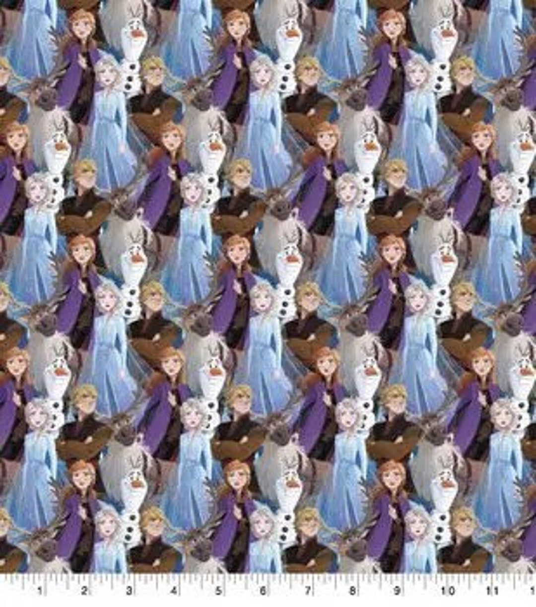 Frozen 2 Fabric, White Fabric, Frozen Fabric, Bruni Fabric, Knitting ...