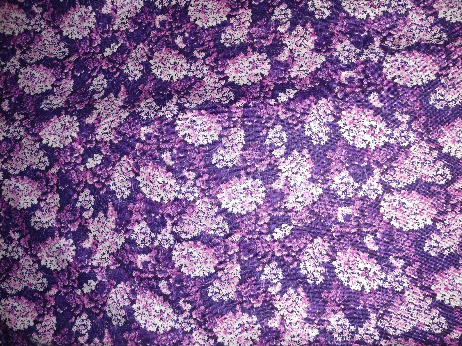 Purple Flower Fabric Floral Fabric Purple Fabric Sewing | Etsy