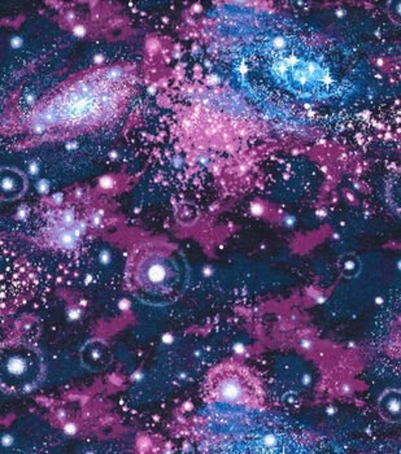 Galaxy Fabric, Galaxy, Purple Fabric, Space Fabric, Star Fabric, Sewing ...
