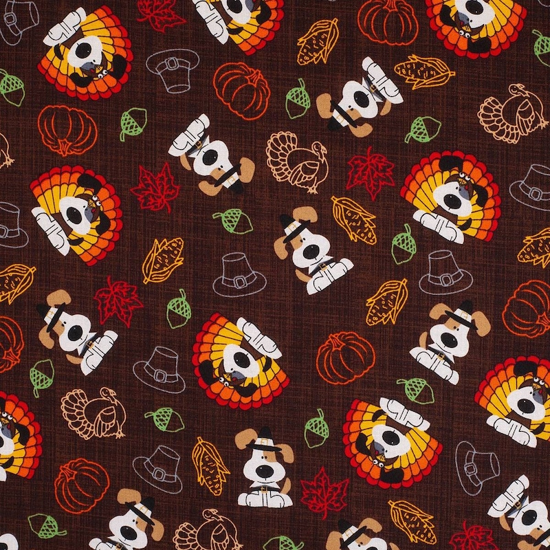 Thanksgiving Fabric - Etsy