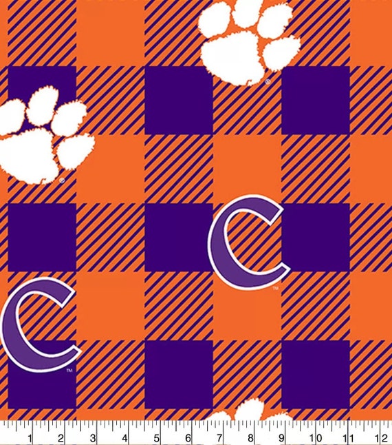 Clemson University Fabric Orange Fabric University Fabric | Etsy