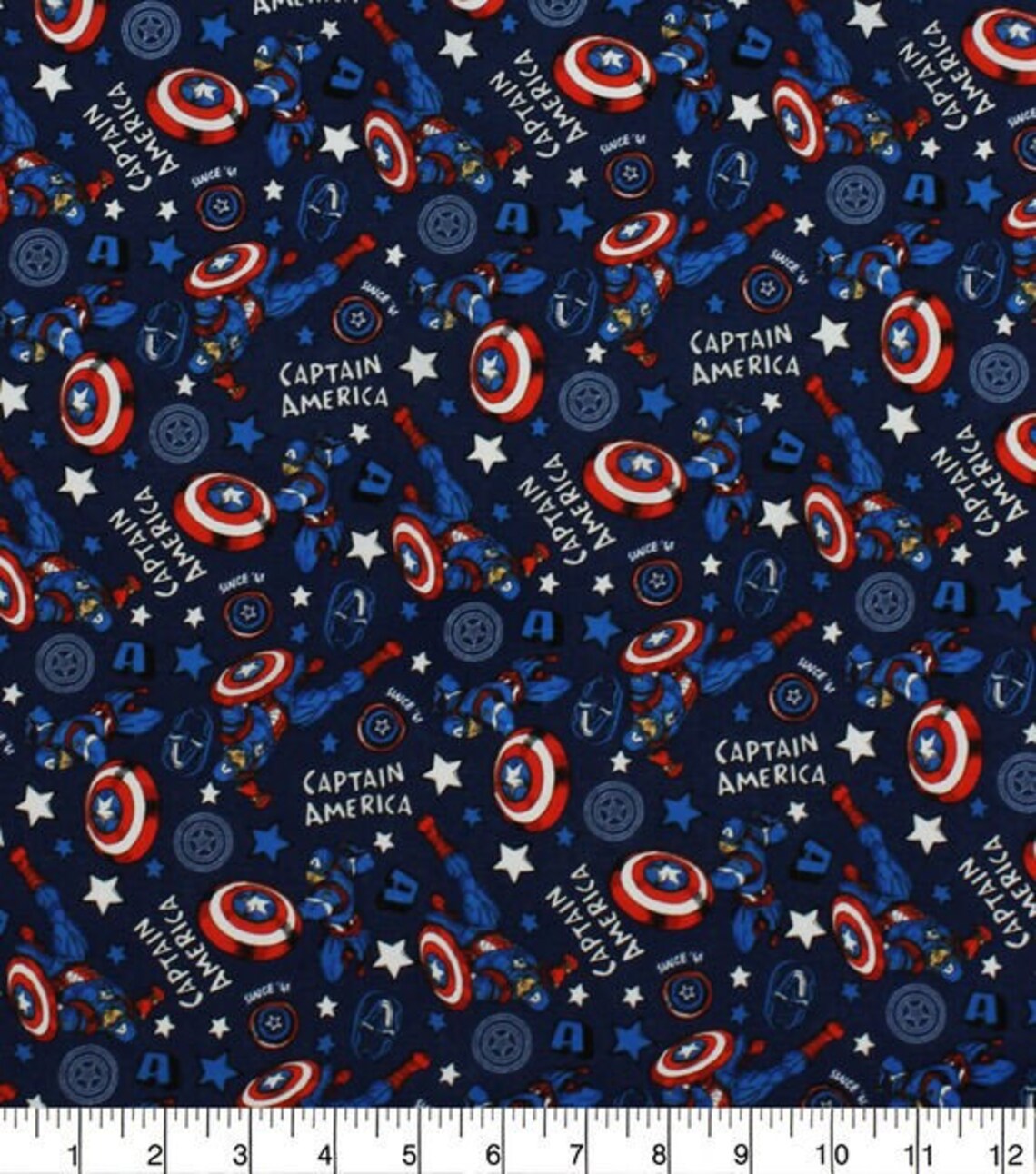 Captain America Fabric Avengers Fabric Hero Fabric Marvel - Etsy