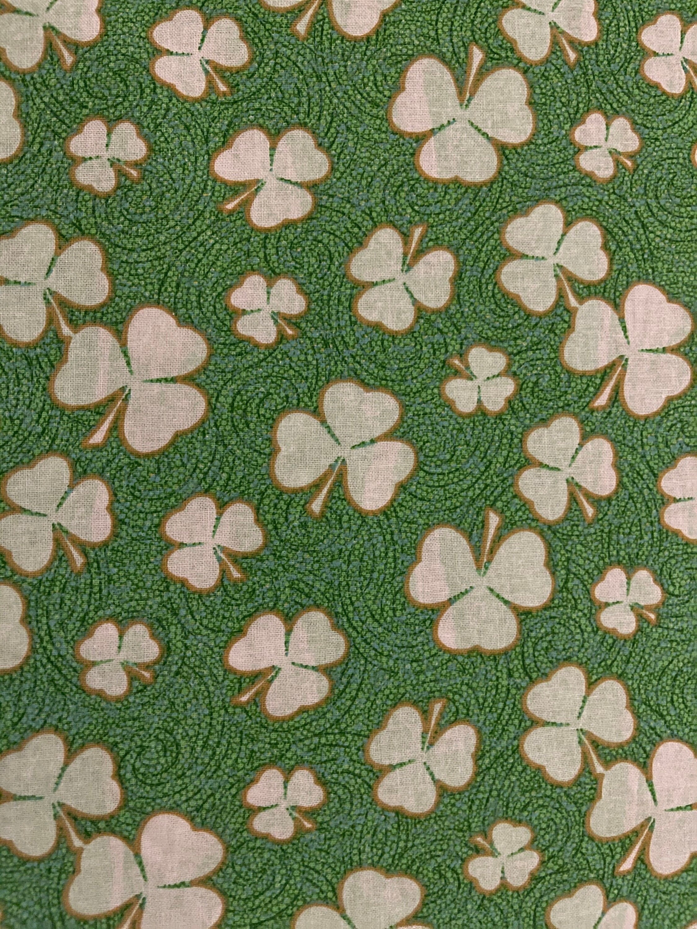 Clover Fabric, Fabric by the Yard, Saint Patrick's Day Fabric, Three ...