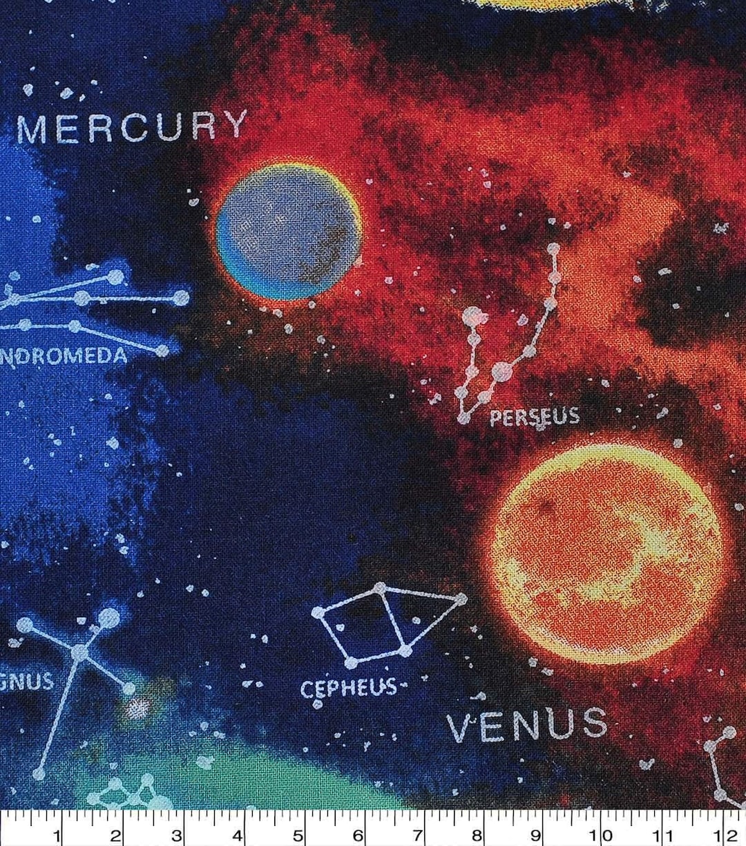 Space Fabric, Solar System Fabric, Galaxy Fabric, Sewing, Knitting ...