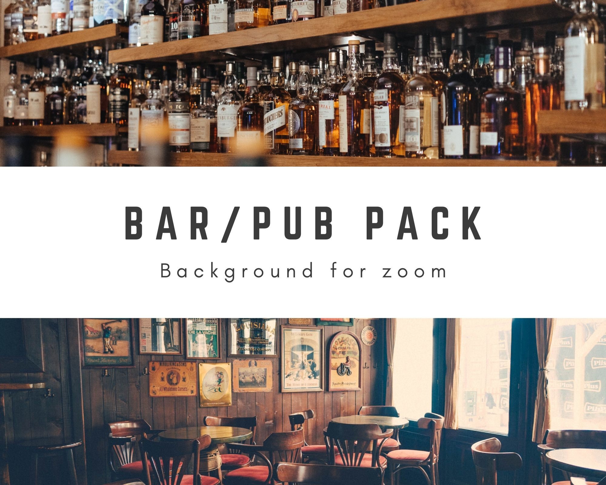 SALE Bar Zoom Background Pack - 5 High Quality Photos for Gathering ...