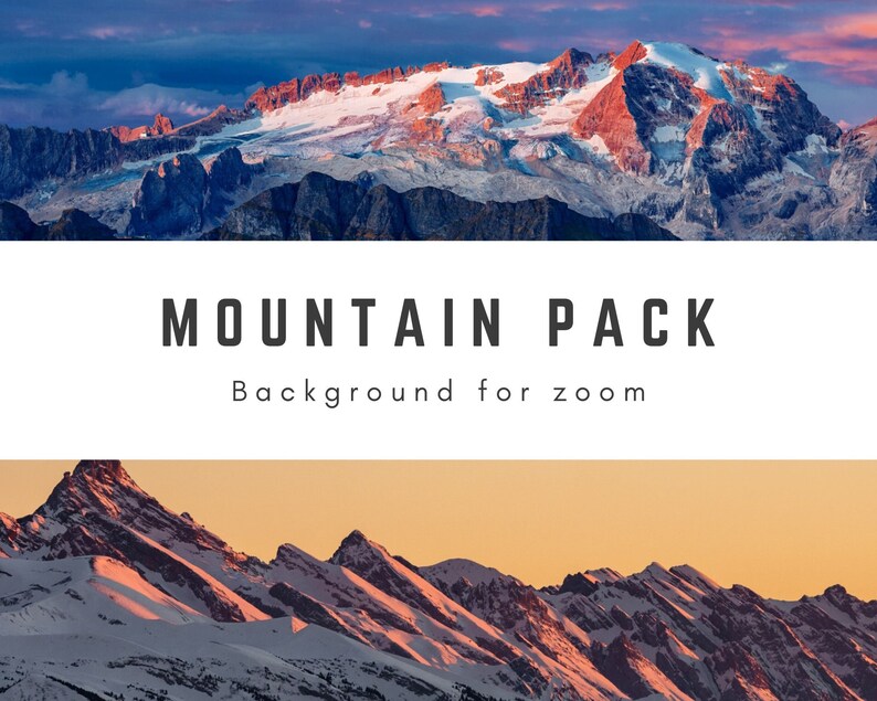 SALE Mountain Zoom Background Pack - Mountain Photography, Digital ...