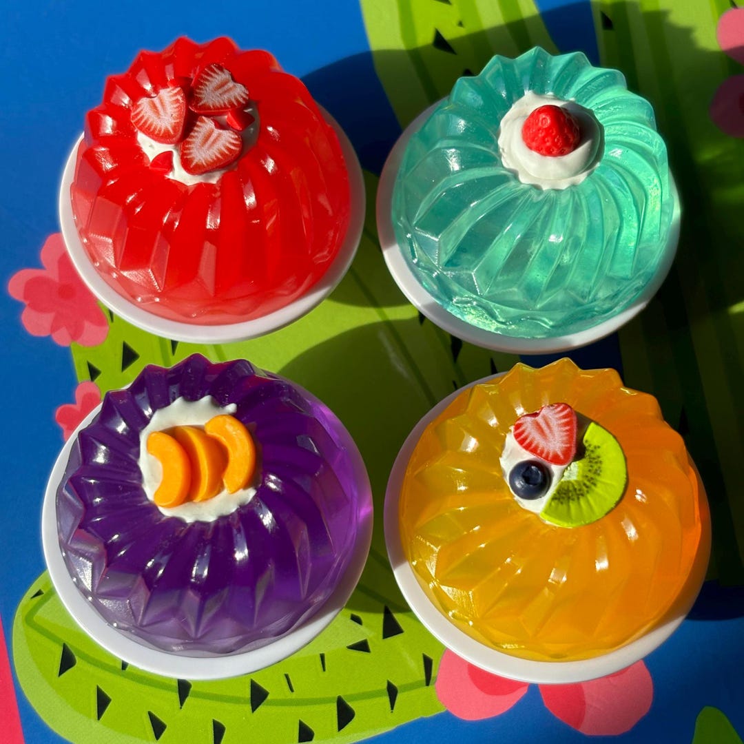 Fruit Resin Jelly Fridge Magnet, 3D Food Dopamine Decor, Miniature ...
