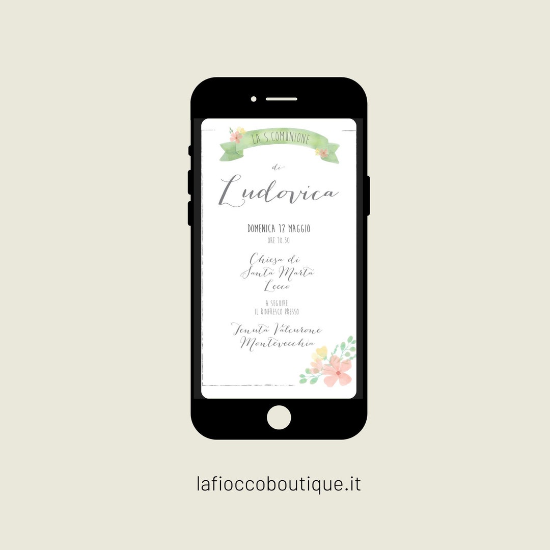 DIGITAL INVITATION Girl Communion Ceremony - Etsy