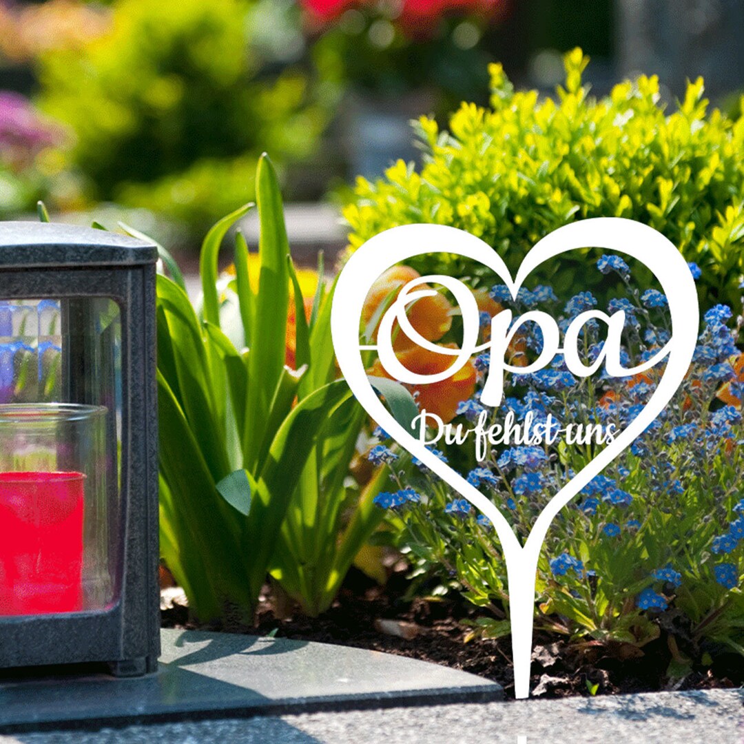 Illumino Grave Marker Weatherproof Grave Decoration Steel Powder-coated ...