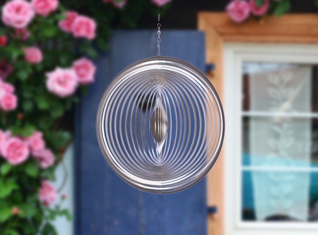 Wind Chime Stainless Steel Wind Spinner Circle XL for Garden Apartment ...