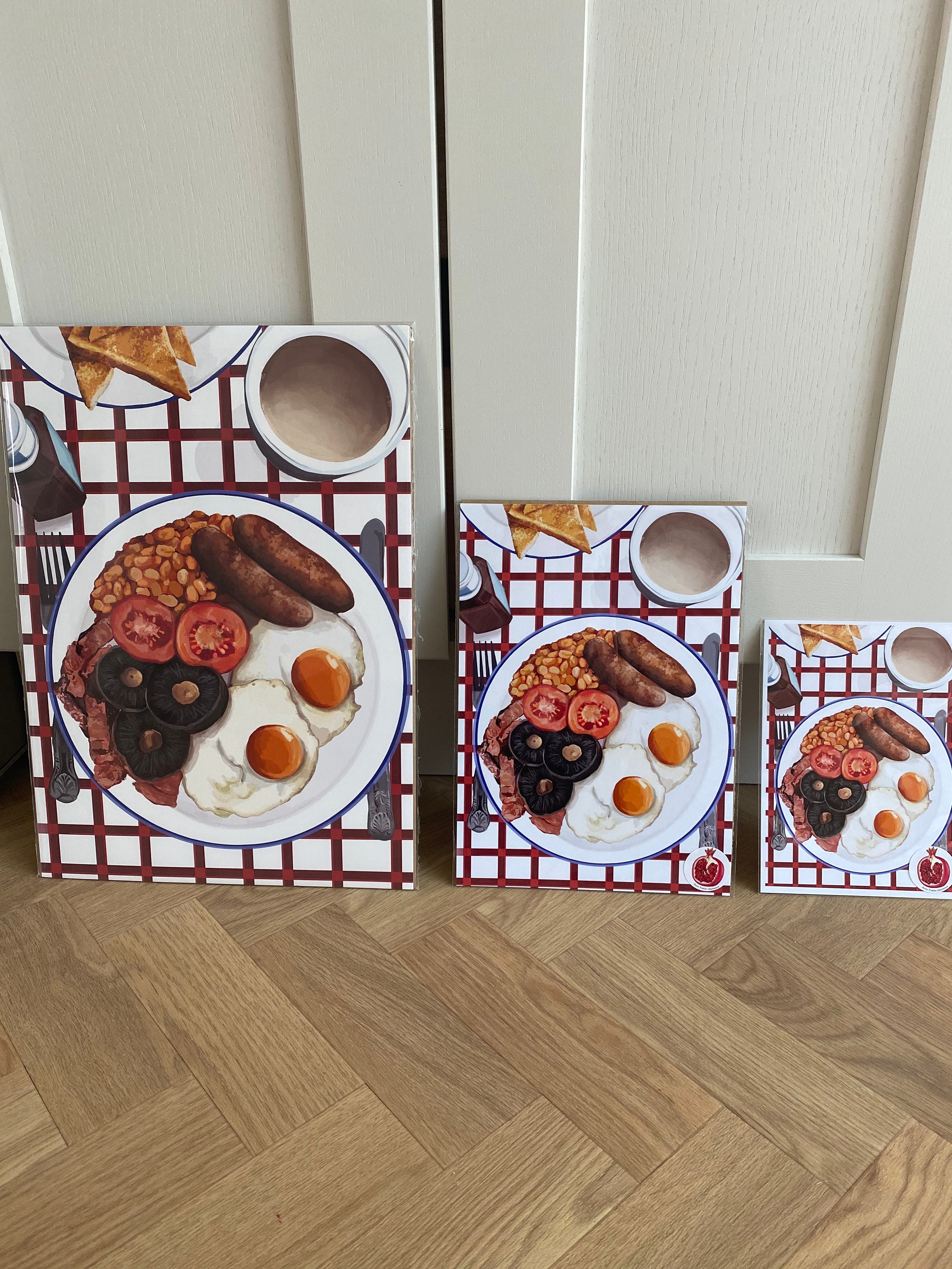 Fry up Full English Breakfast Brunch Illustration Art Print - Etsy