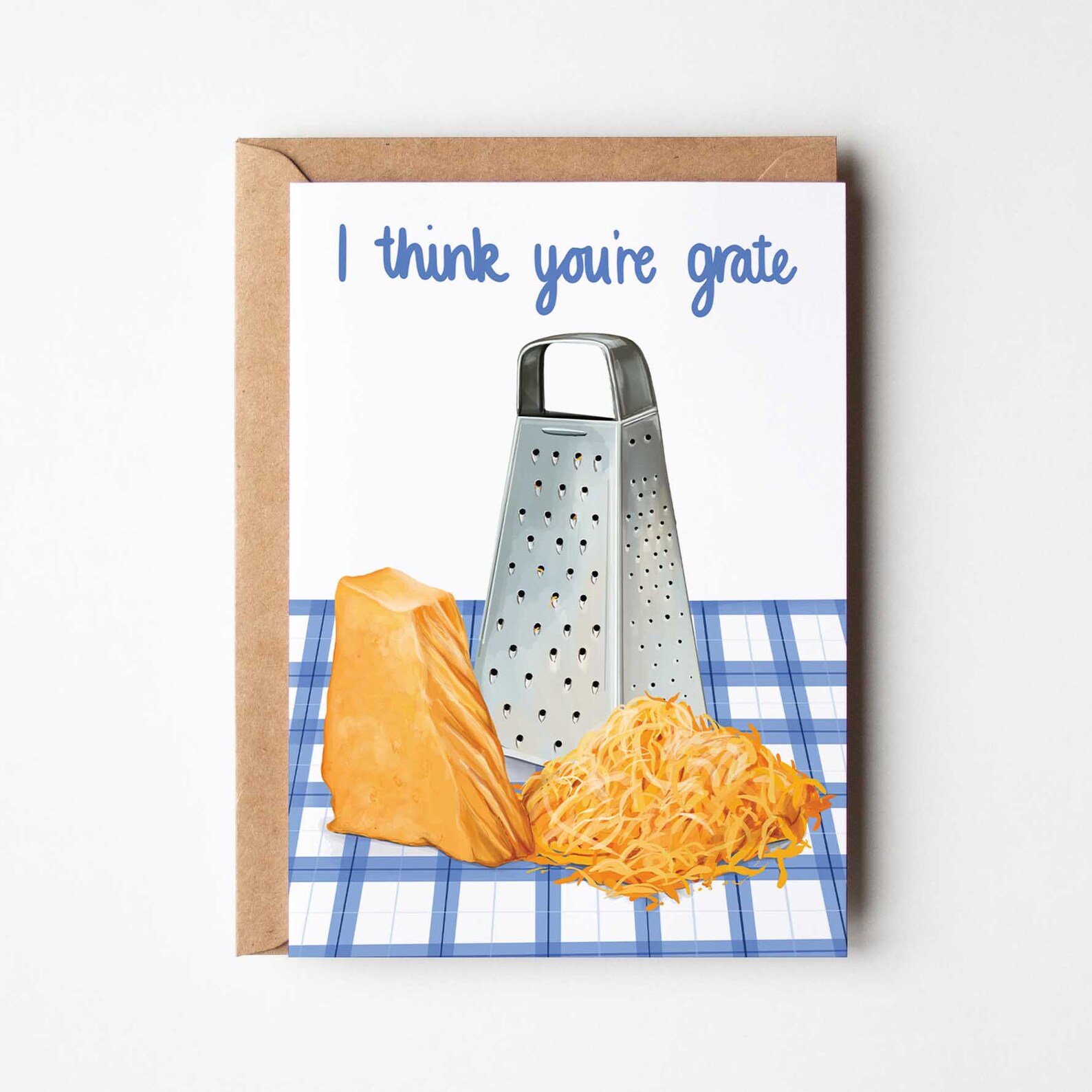 I Think You’re Grate Greeting Card | Cheese | Cheddar | Valentine ...