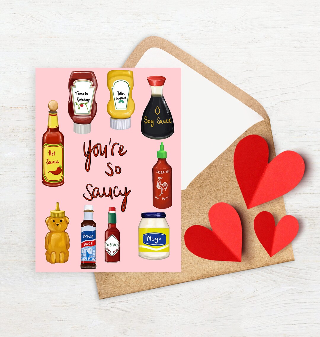 You're so Saucy Greeting Card Anniversary Valentines Mayo Mayonnaise ...