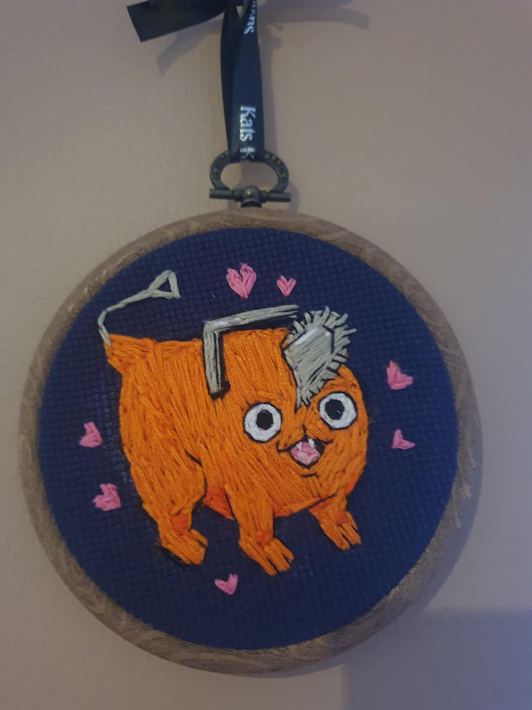 Pochita Chainsaw Man Embroidery Hoop 4inch - Etsy