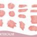 56 Rose Gold Brush Strokes Clipart, Brushstrokes PNG, Paint Brush ...